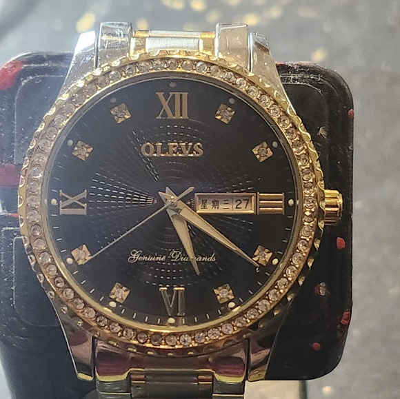 Olevs | Accessories | Olevs Iced Out Bezel With Genuine Diamonds On The ...